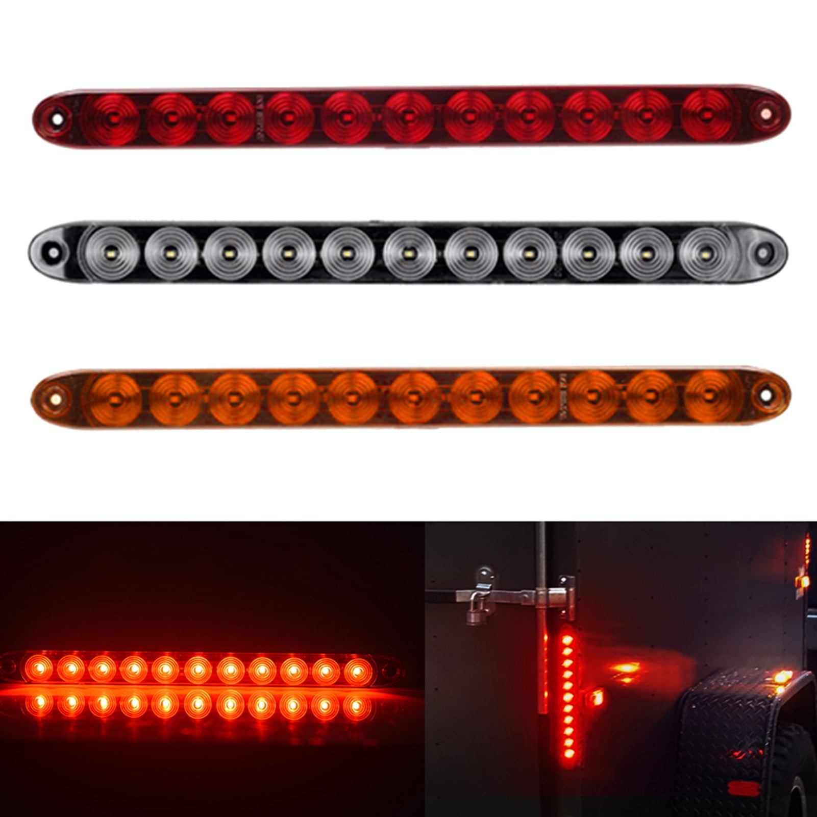10-30V 0.66W 11 LED Truck Trailer Brake Lamp Stop Turn Tail Signal ...