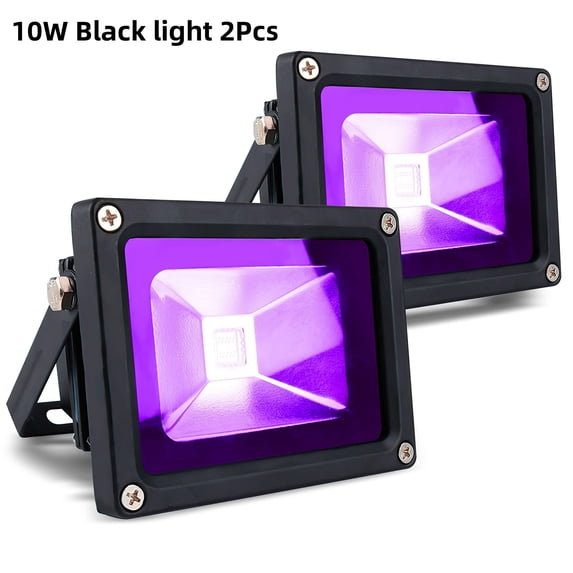 10/30W LED Black Lights (1-6pcs) - Blacklight Flood Light with AC Plug ...
