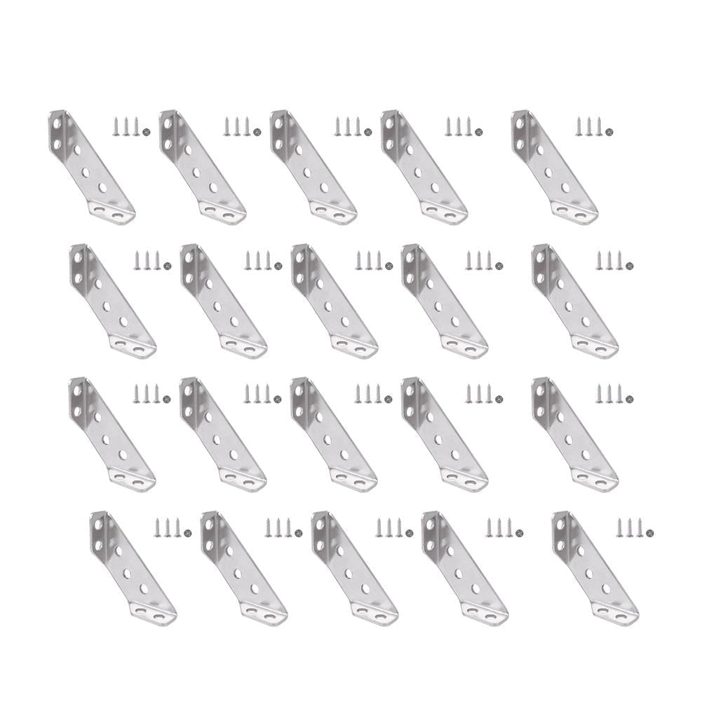10-30X Angle Fasten Connector Furniture Triangle Stainless Corner ...
