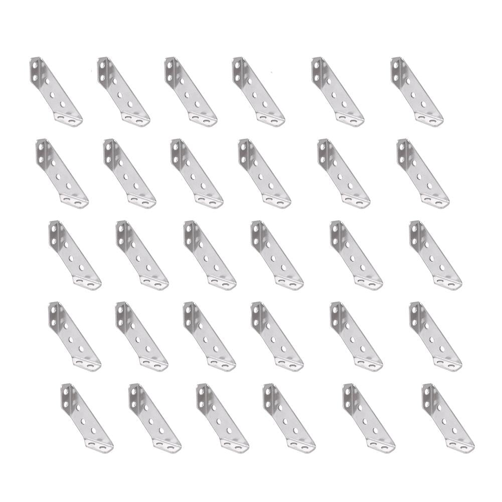 10-30X Angle Fasten Connector Furniture Triangle Stainless Steel Corner ...