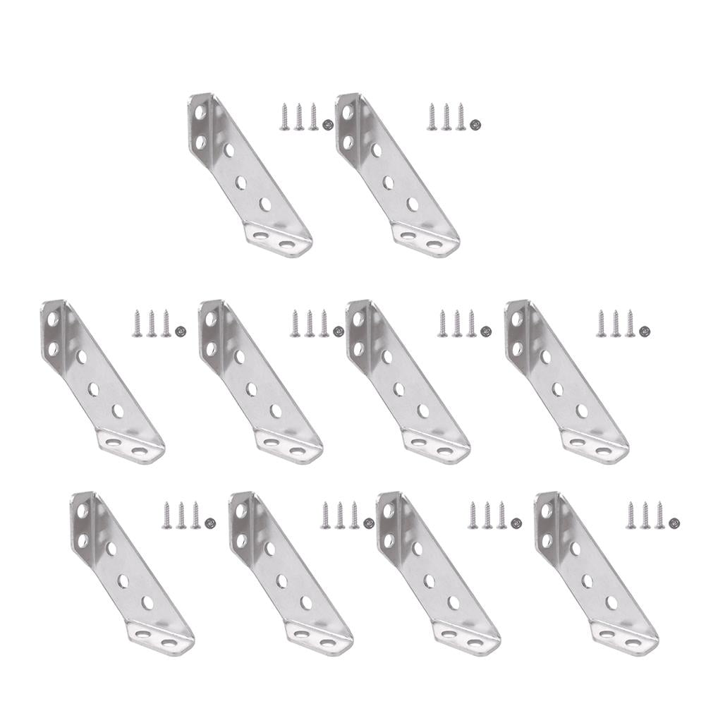 10-30X Angle Fasten Connector Furniture Triangle Stainless Steel Corner ...