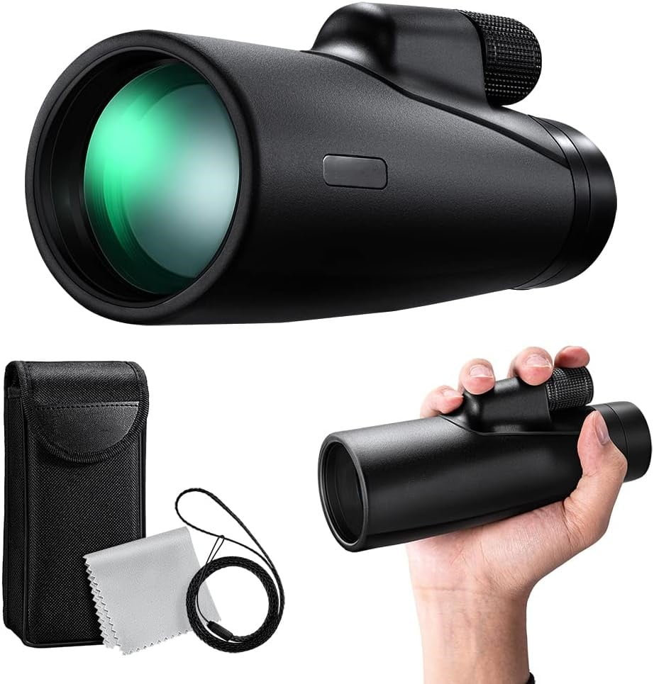 10-30X60 HD Monoculars, Monoculars Telescope for Adults with BAK4 Prism ...