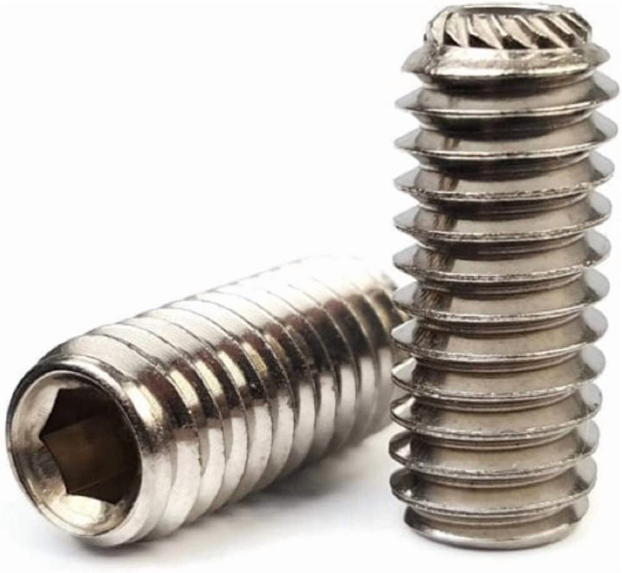 #10-32 Socket Set Screws Knurled Cup Point 18-8 Stainless Steel #10-32 ...