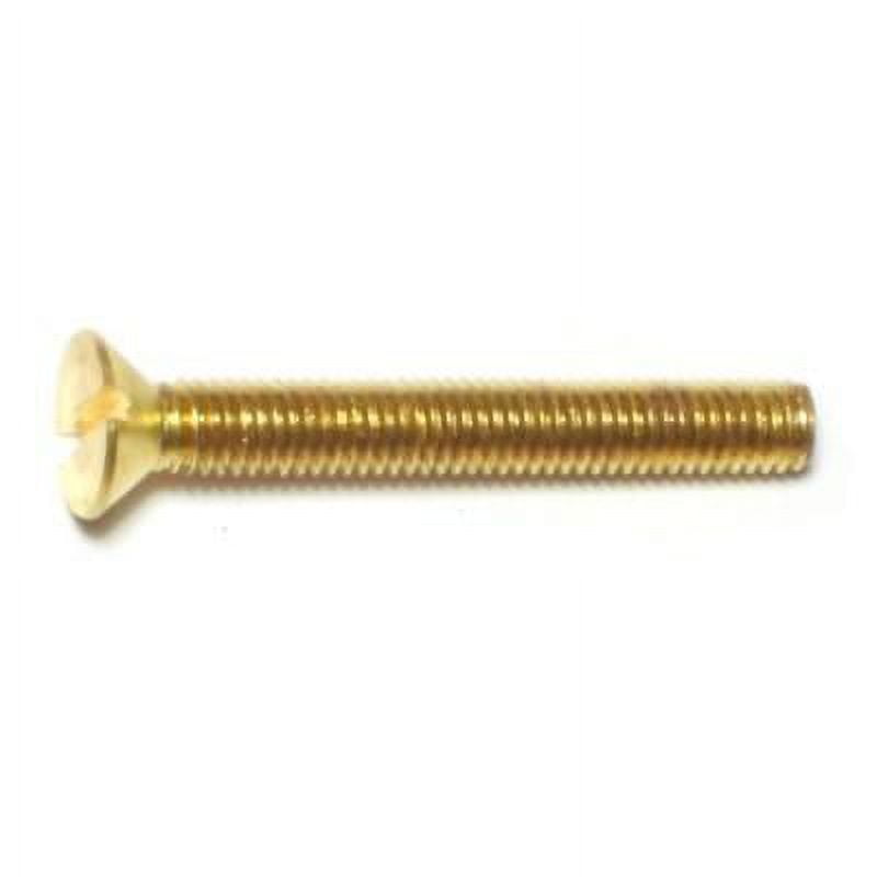 #10-32 x 1-1/2" Brass Fine Thread Slotted Flat Head Machine Screws (10 ...