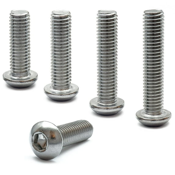 - #10-32 x 1/2" Button Head Socket Screws, ASME B18.3, Stainless Steel ...