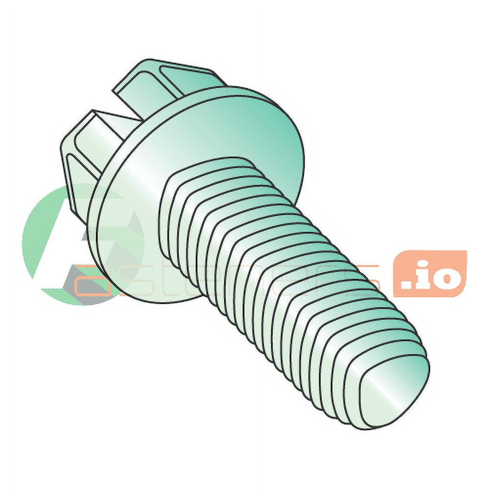 10-32 x 1/2" Full Trilobe Thread Forming Screws / Slotted / Hex Washer ...