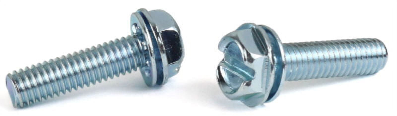 10-32 x 1/2" SEMS Screws / Internal Tooth Washer / Slotted / Hex Washer ...
