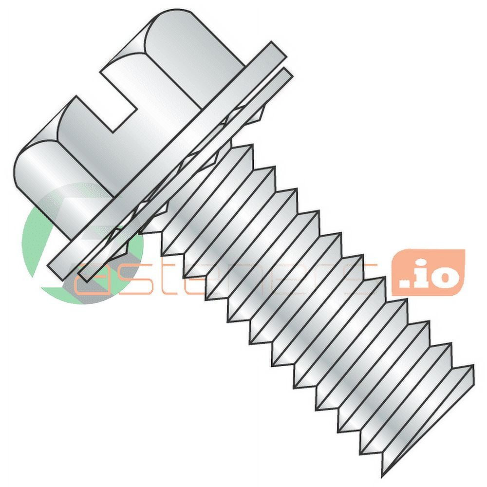 10-32 x 3/4" SEMS Screws / Internal Tooth Washer / Slotted / Hex Washer ...