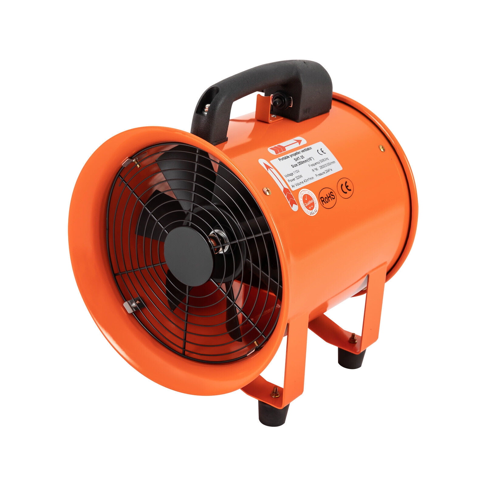 10" 320W Portable Ventilation Fan Fume Extractor Blower Fan with 10m ...