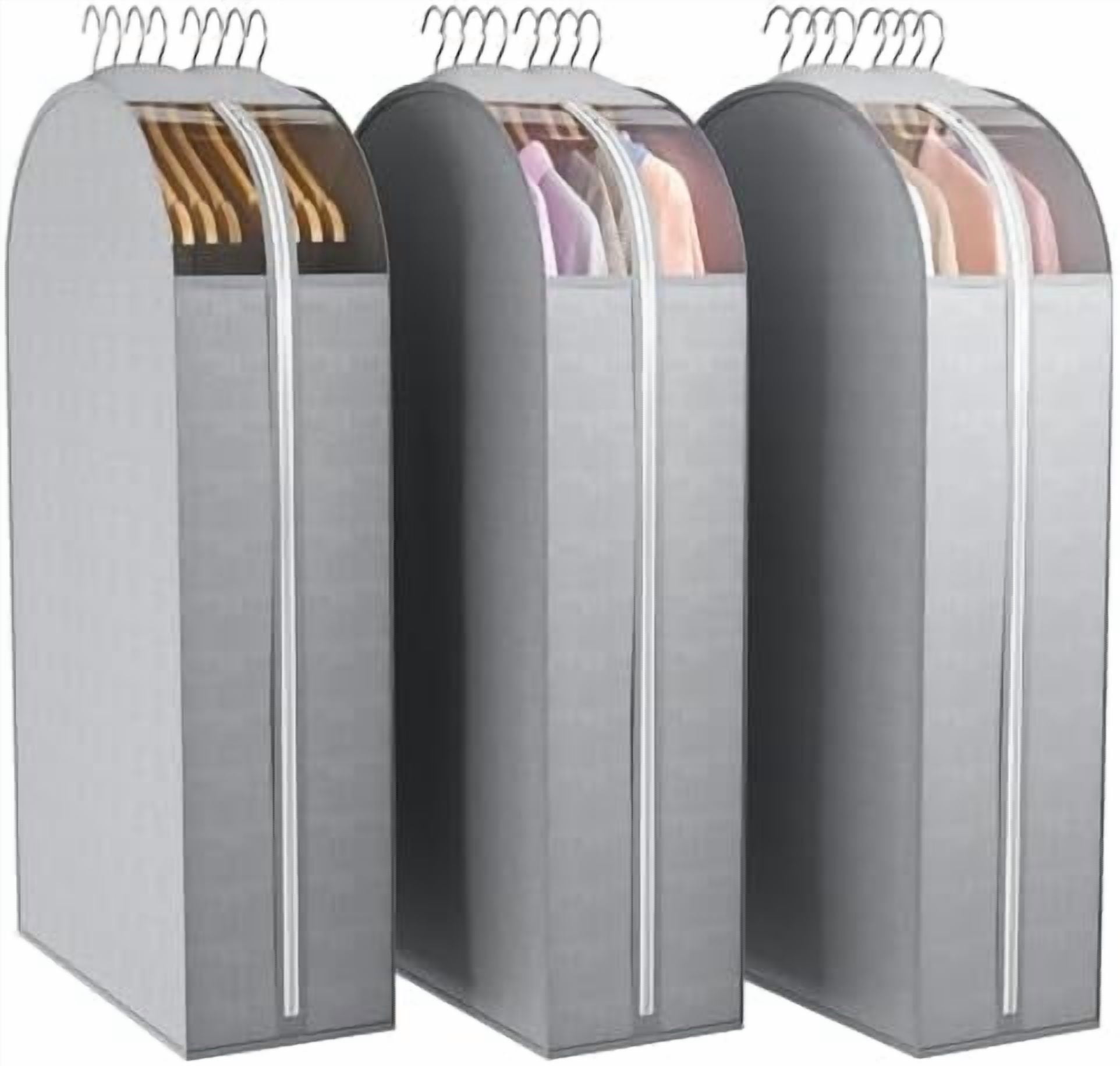 10" Gusseted Garment Bags for Hanging Clothes with Clear Window 50 ...