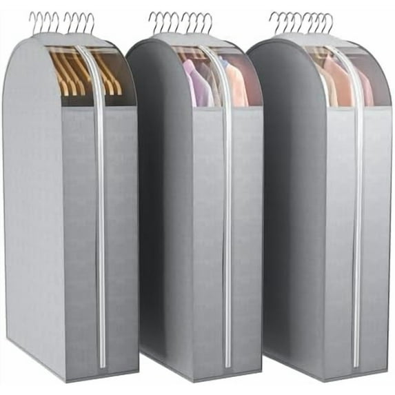 10" Gusseted Garment Bags for Hanging Clothes with Clear Window 50 ...