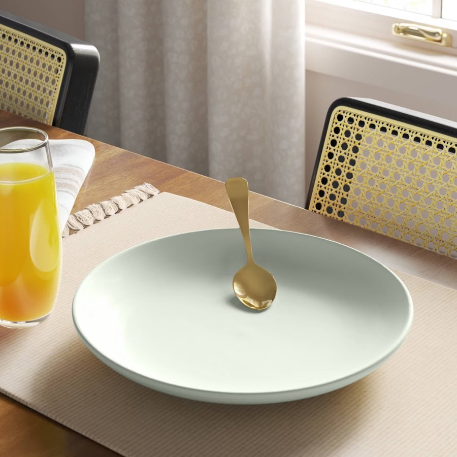10" Stoneware Dinner Plate Light Green - Walmart.com