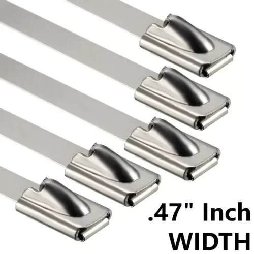 10-36" Industrial Grade 400Lb-12Mm Stainless Steel Zip Ties Heavy Duty ...