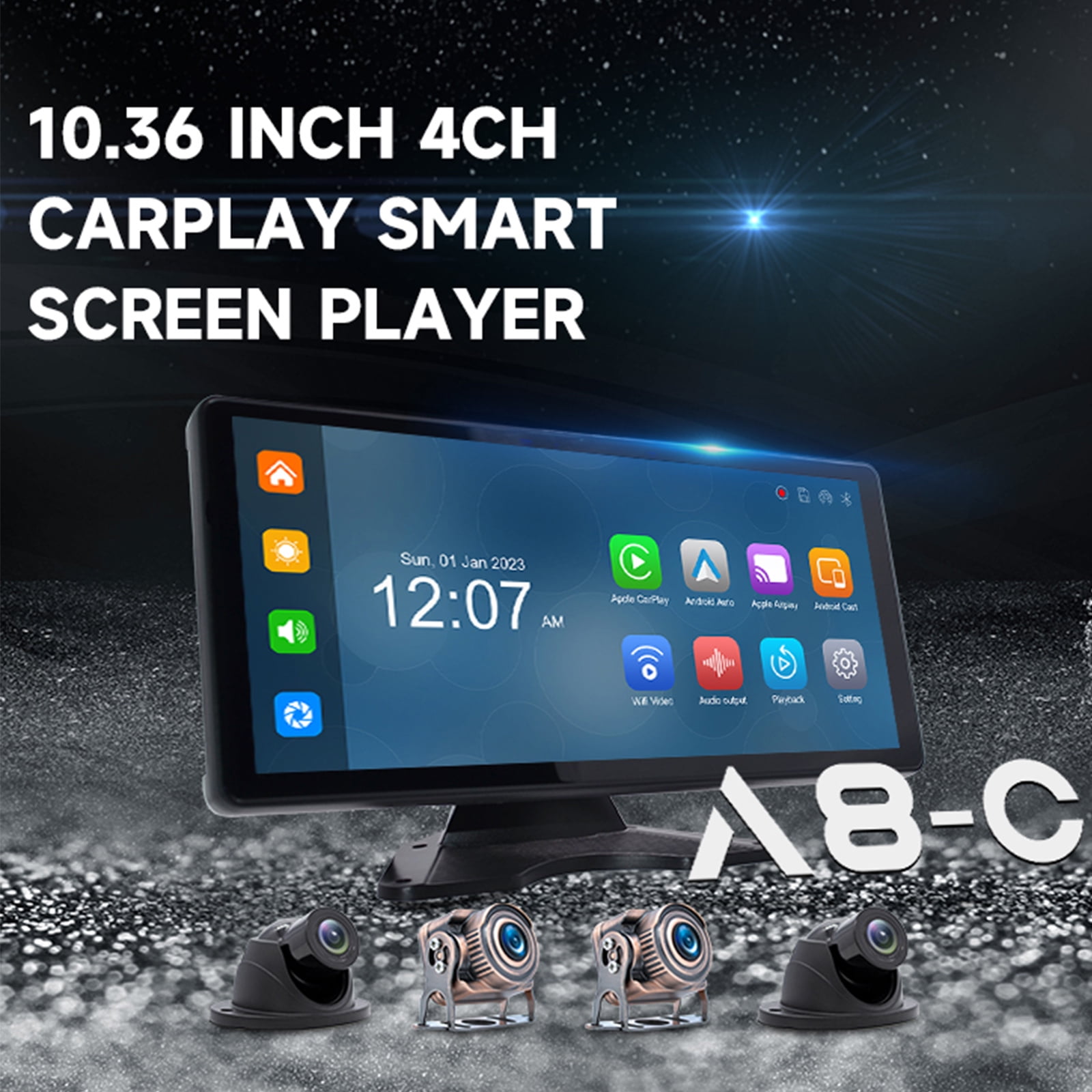 10.36 inch 1600*720 IPS Quantum Screen Touch for RV Truck Bus + 4 ...