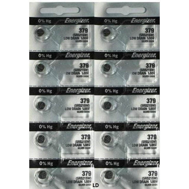 10 379 Energizer Watch Batteries SR521SW Battery Cell - Walmart.com