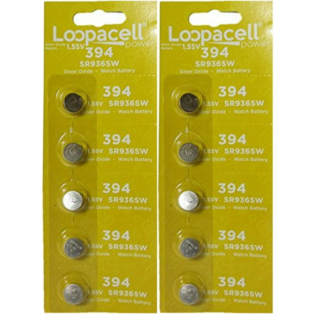 10 394 / 380 Loopacell Watch Batteries SR936W SR936SW - Walmart ...
