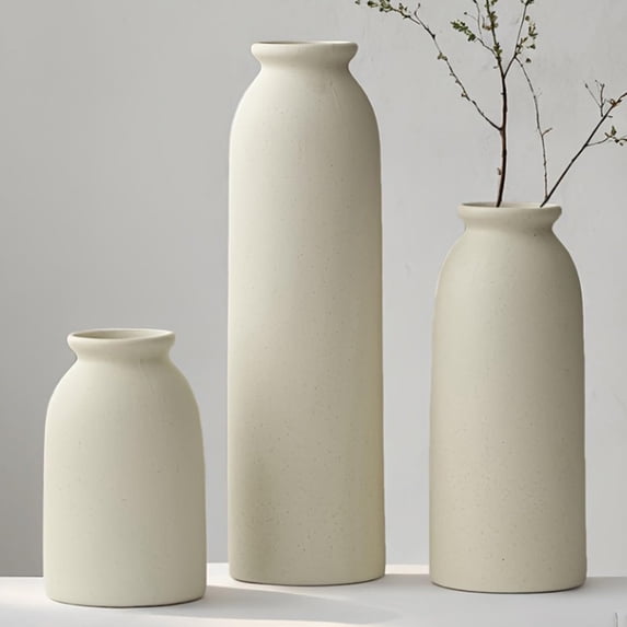 10.4 Inch Decorative Ceramic Vase Set 3 Pieces Nordic Modern Boho Style ...