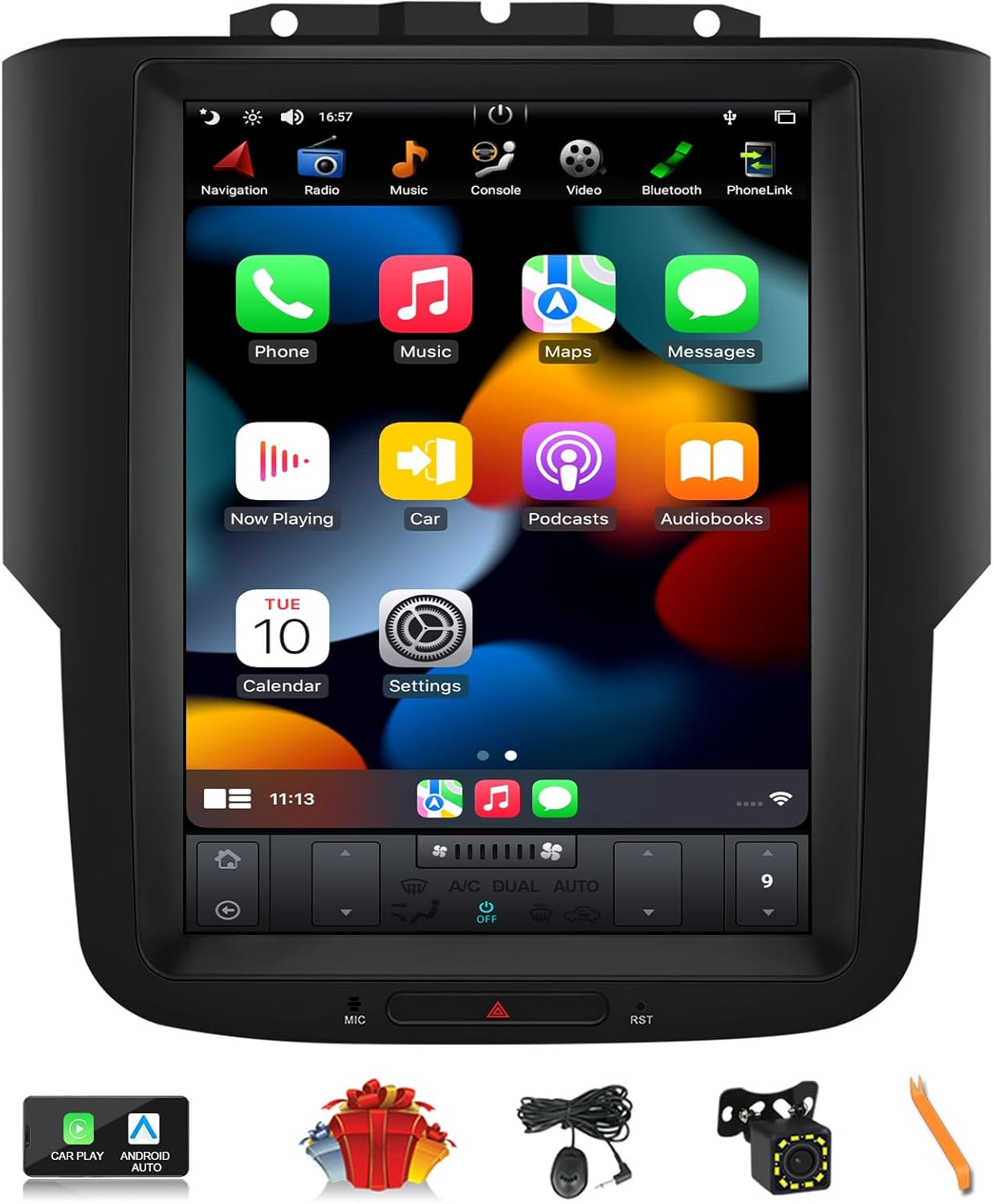 10.4 inch Car Radio Stereo GPS Replacement for Dodge Ram 1500 2500 3500 2013 to 2018, GPS ...