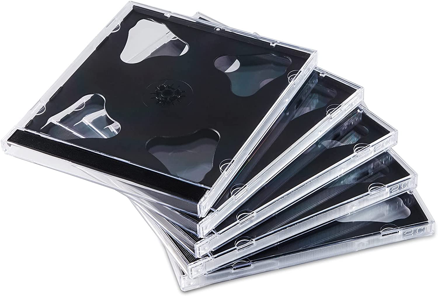 10.4 mm Standard Double (2 Discs Capacity) Clear CD Jewel Case with ...