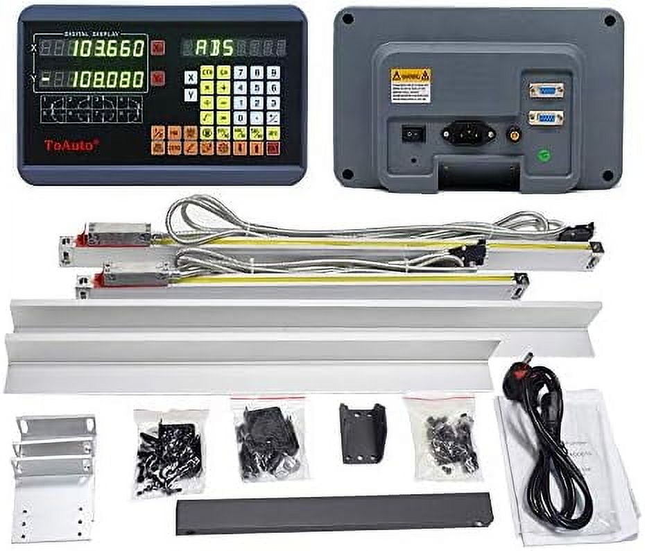 10" 40" 2 Axis Digital Readout DRO Display 5um Precision TTL Linear ...