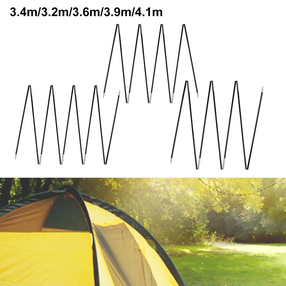 10.5-12.8Ft Fiberglass Tent Pole Awning Rods Outdoor Camping Tent ...