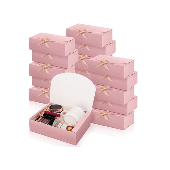 10/5/2PCS Gift Boxes with Lid & Ribbon - White/Black/Pink/Brown for ...