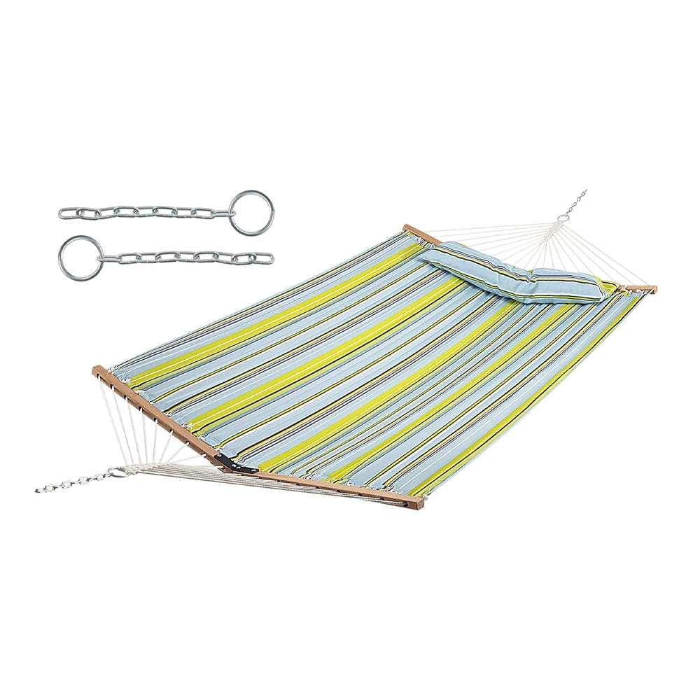 10.5 FT 2 Person Hammock, Curved Hardwood Spreader Bar, Quick Dry ...
