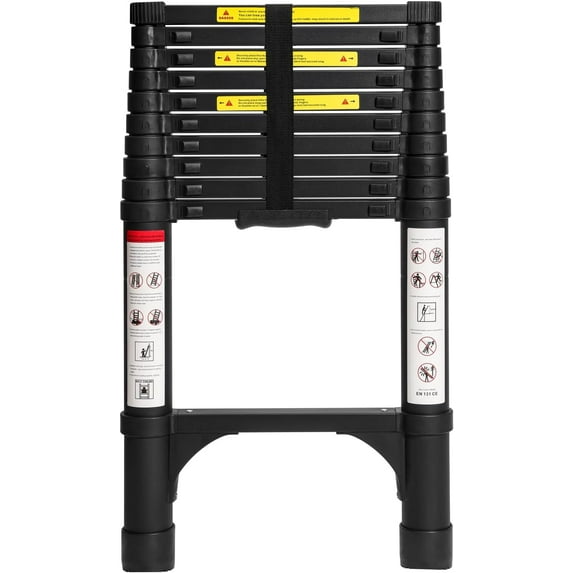 10.5 FT Telescoping Ladder, Lightweight Multi-Purpose Collapsible ...