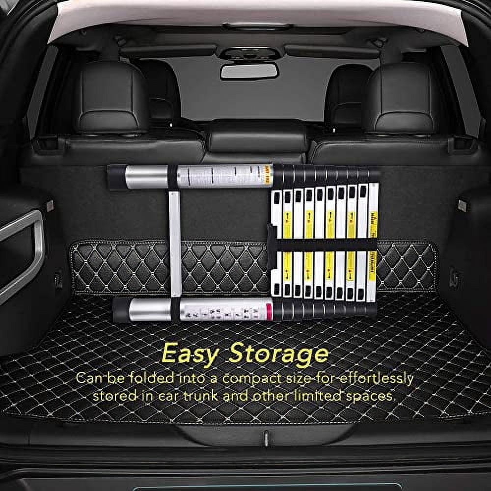 10.5 FT Telescoping Ladders Heavy Duty Aluminum Collapsible Ladder Load ...
