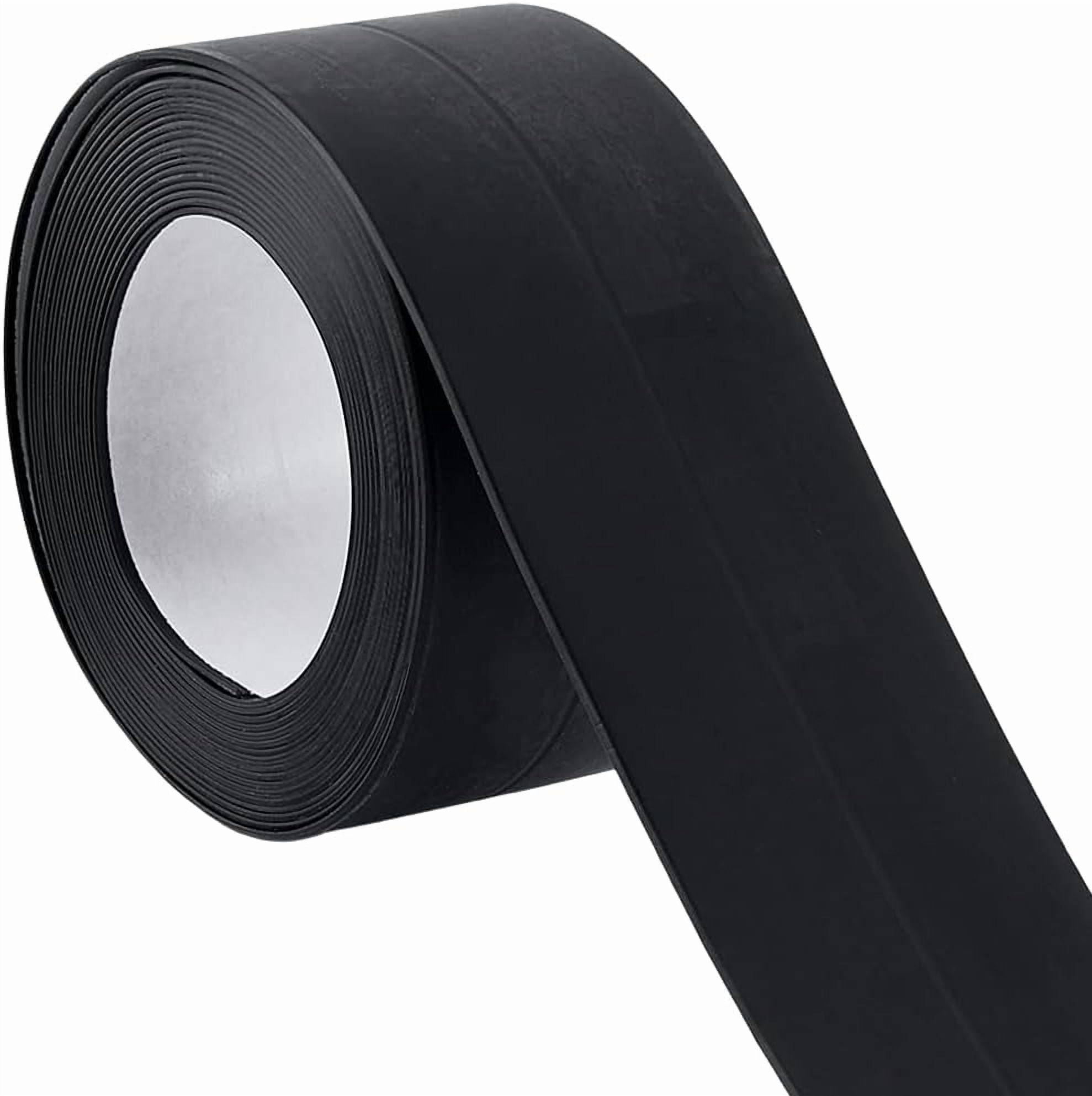 10.5 Feet Black Caulk Strip Bathroom Caulking Tape PVC Waterproof Stain ...