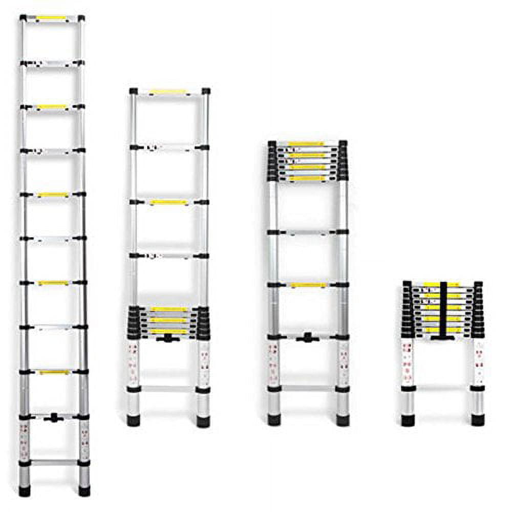 10.5 Feet Extension Ladder Aluminum Telescoping Style 330lb Max Load ...