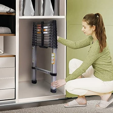 Extension Ladder 10 FT Telescoping Ladder Folding Ladder Stainless ...