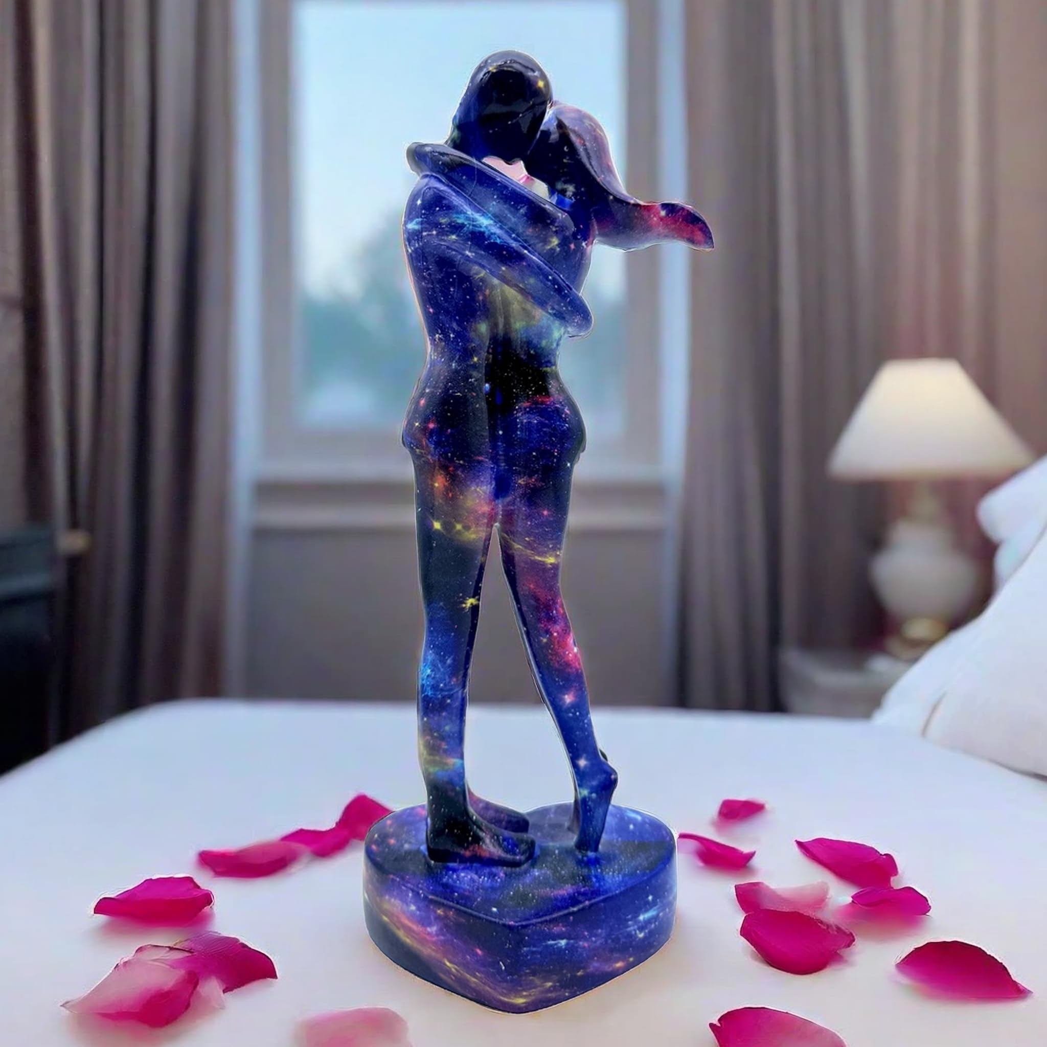 10.5 Inch Couple Sweethearts Lover Hug ATT1Kissing Statue Figurine ...