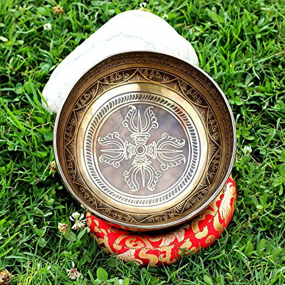 10.5 Inch Double Carving Handmade Tibetan Singing Bowl - Walmart.com