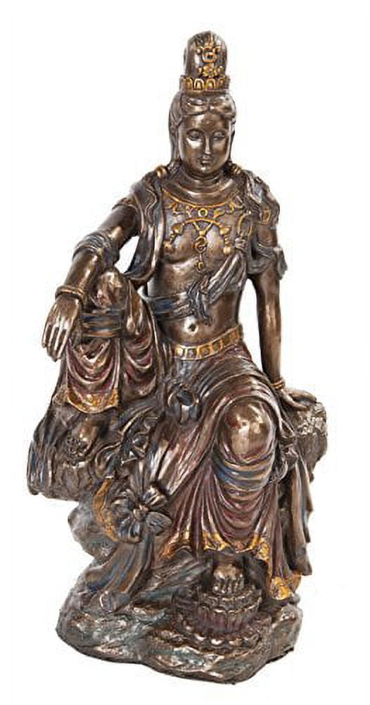 10.5 Inch Water and Moon Kwan Yin Hindu Resin Statue Figurine - Walmart.com