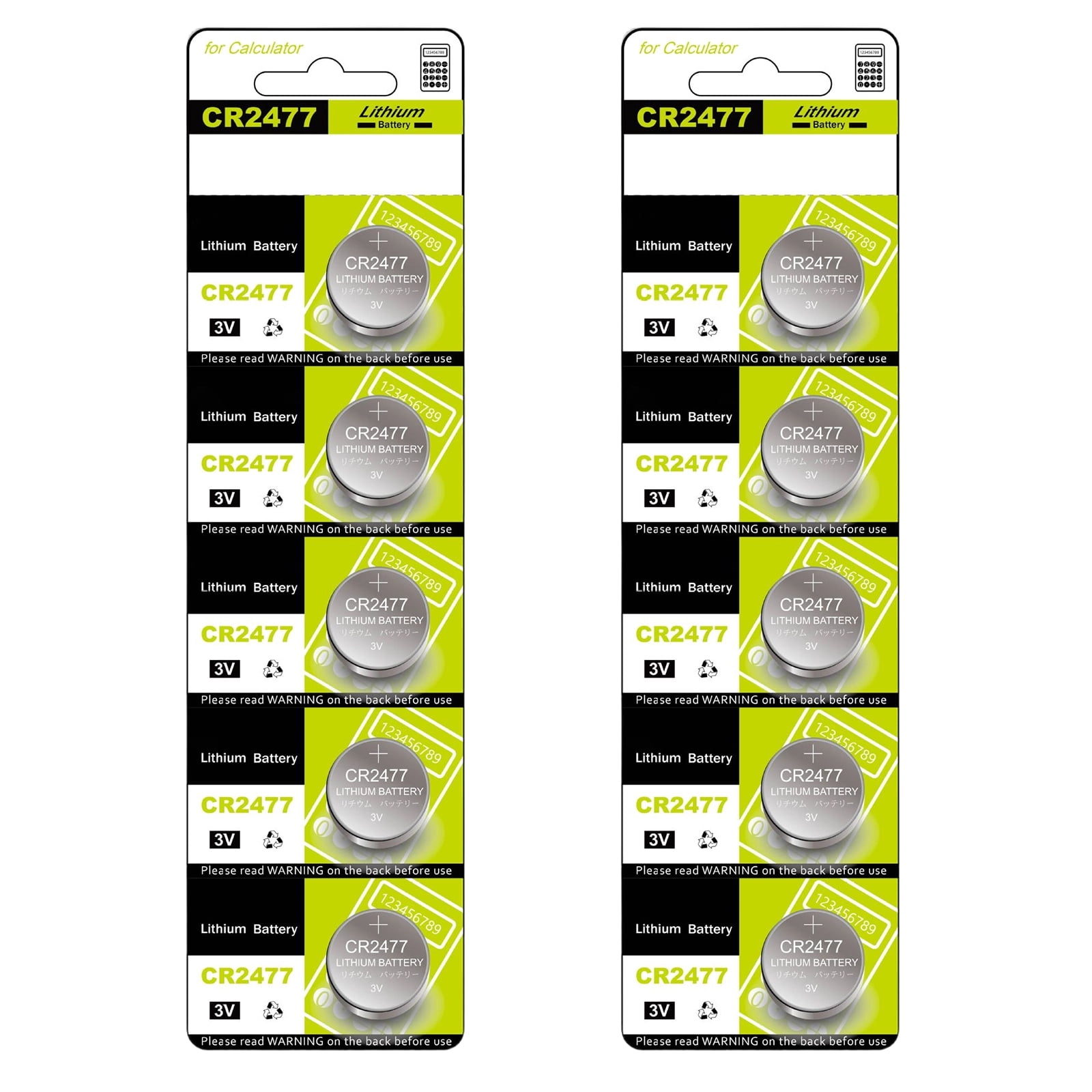 10/5 Piece CR2477 Coin Button Cells 3V Voltages 1000mAh Stable Power ...