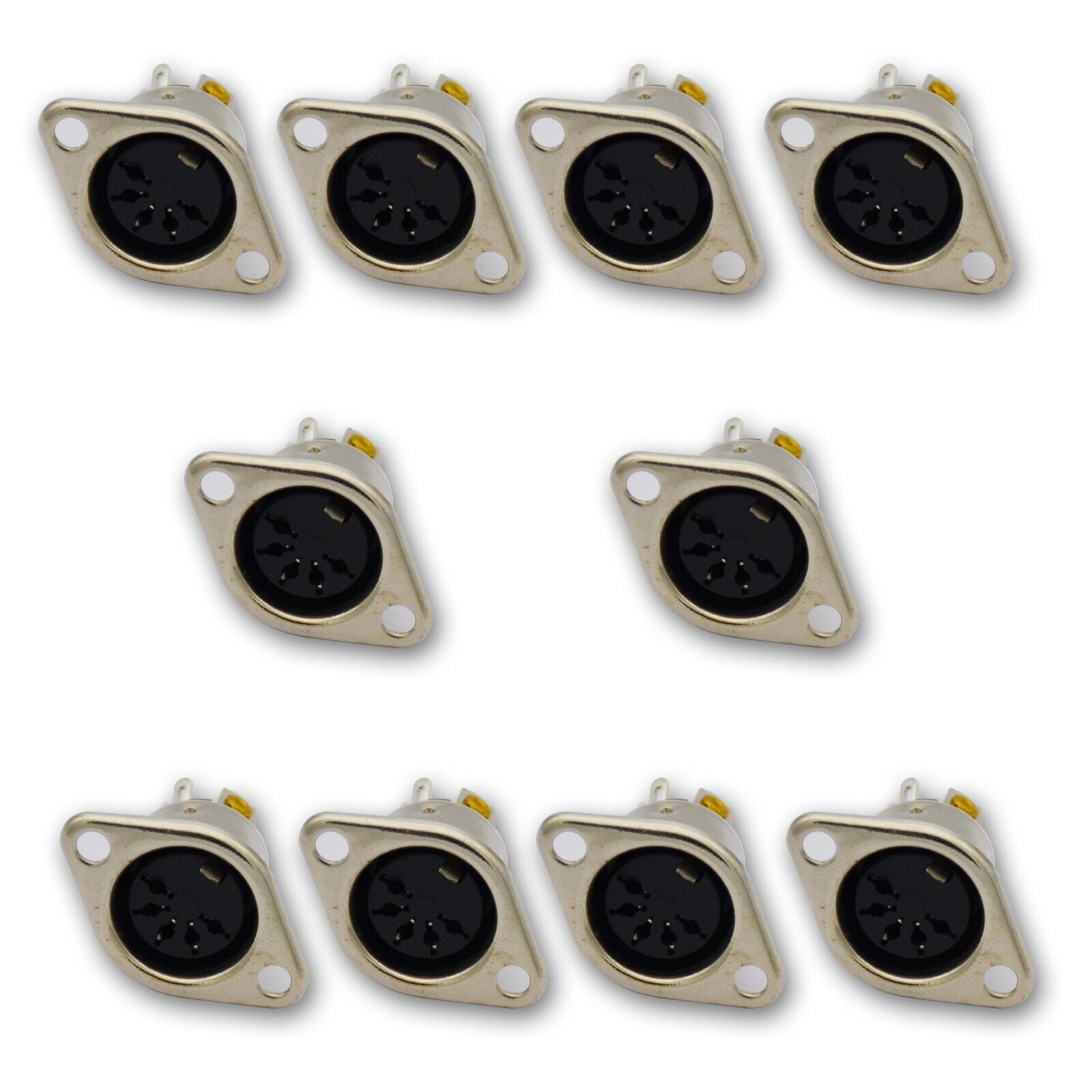 10,5-Pin DIN Female Connector MIDI Cable with Panel Mount for Audio ...