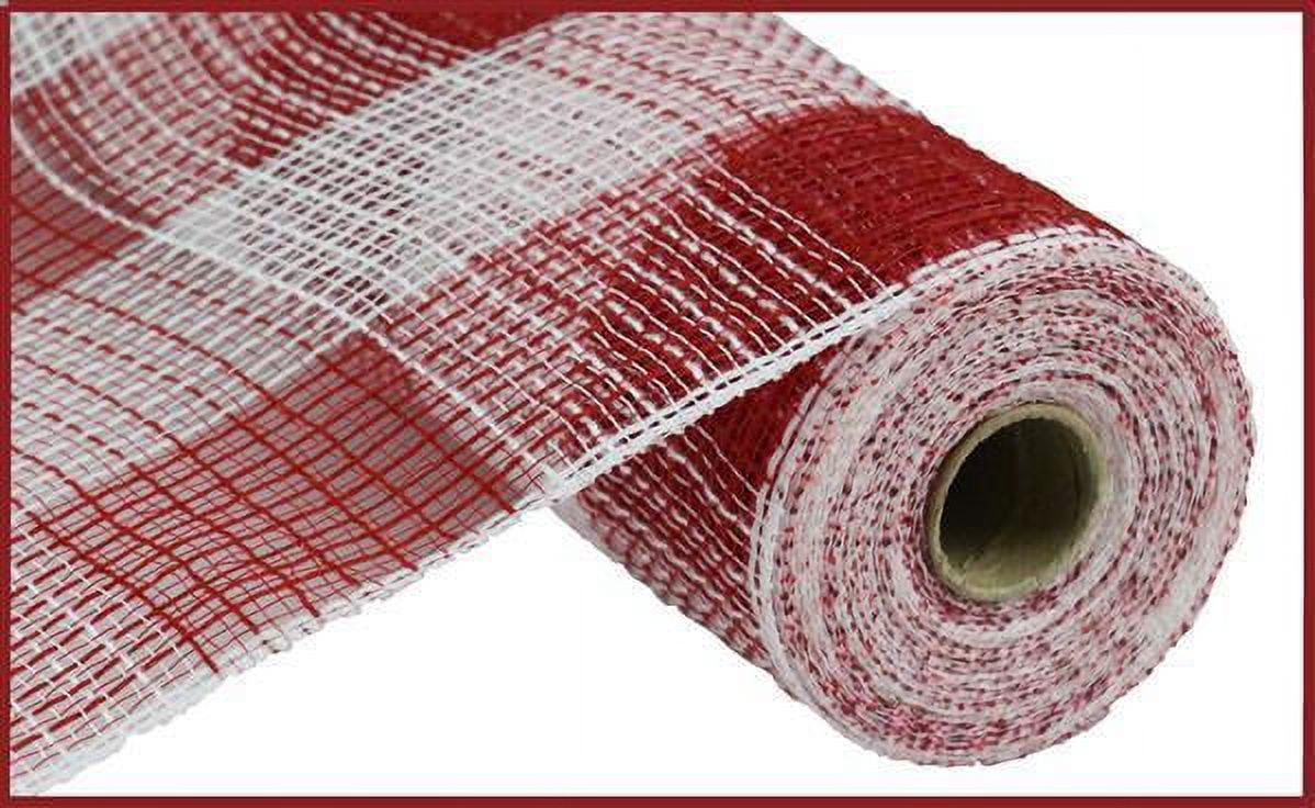 10.5"X10Yd Faux Jute/Pp Large Check Red/White RY831549 - Walmart.com