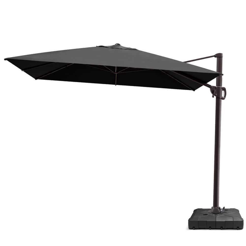 10.5 ft. x 9 ft. Aluminum Rectangular 360° Rotation Cantilever Patio ...