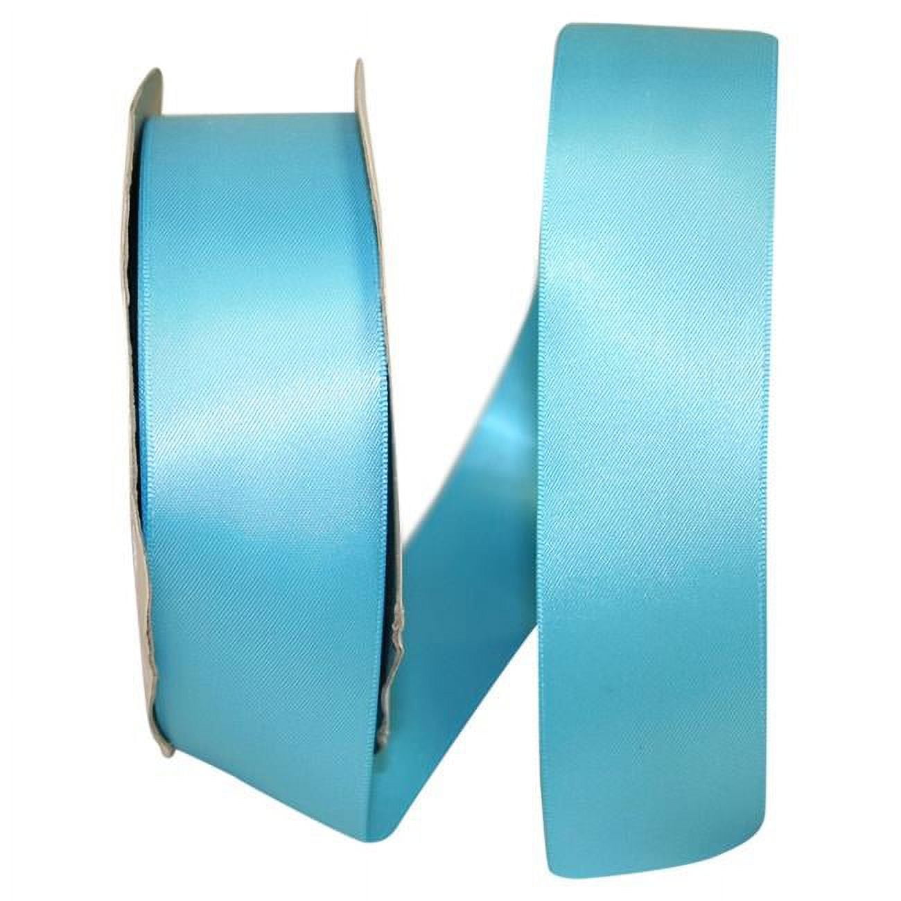 10.5 in. 50 Yards Double Face Satin Ribbon, Turquoise - Walmart.com