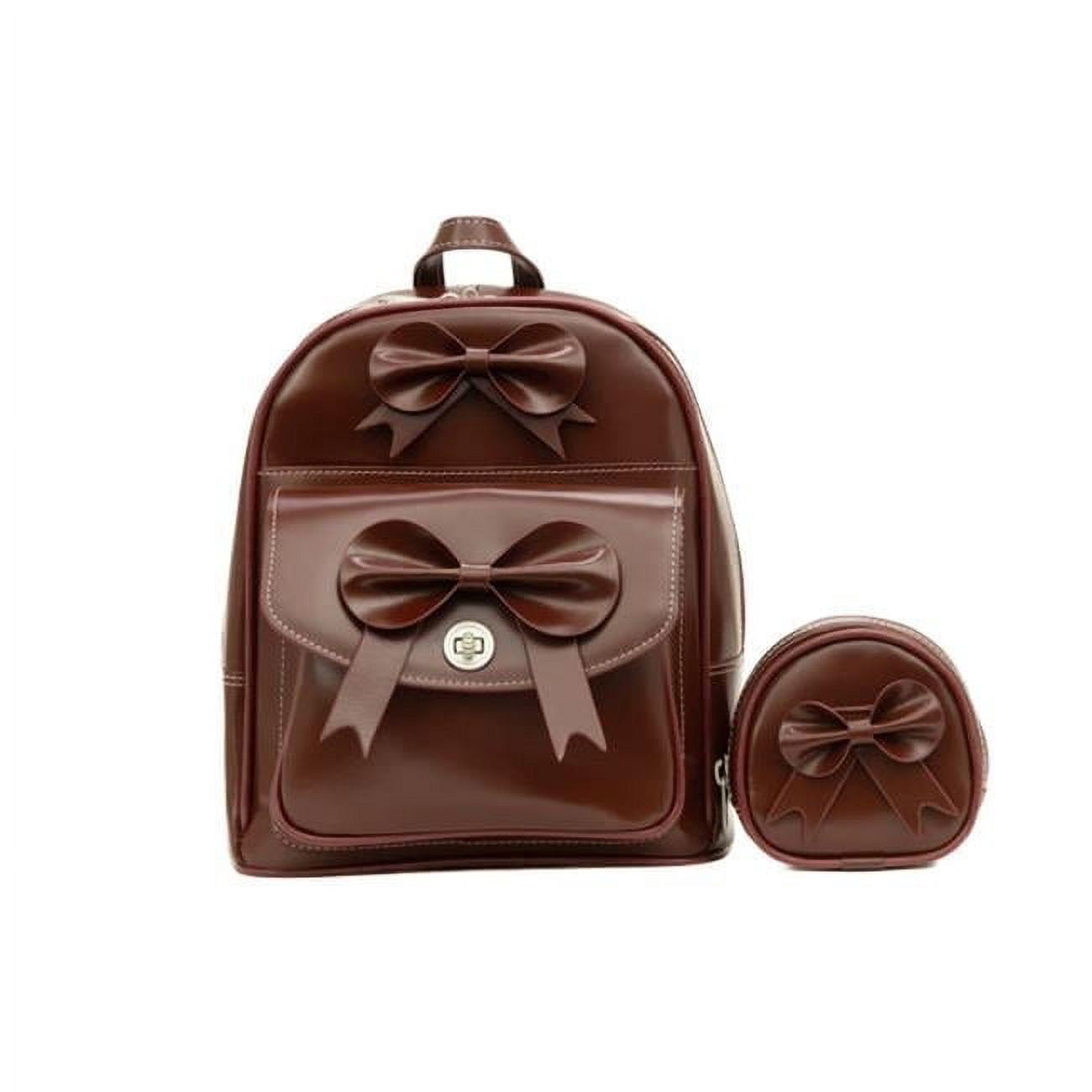 10.5 in. L Series Acadia Leather Mini Bow Backpack, Red - Walmart.com