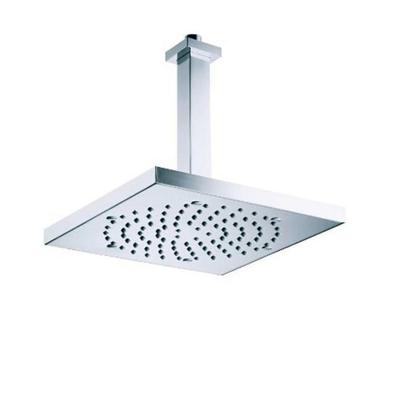 10.5 in. Square Ceiling Mount Anti-Lime Shower Head, Brushed Gold ...