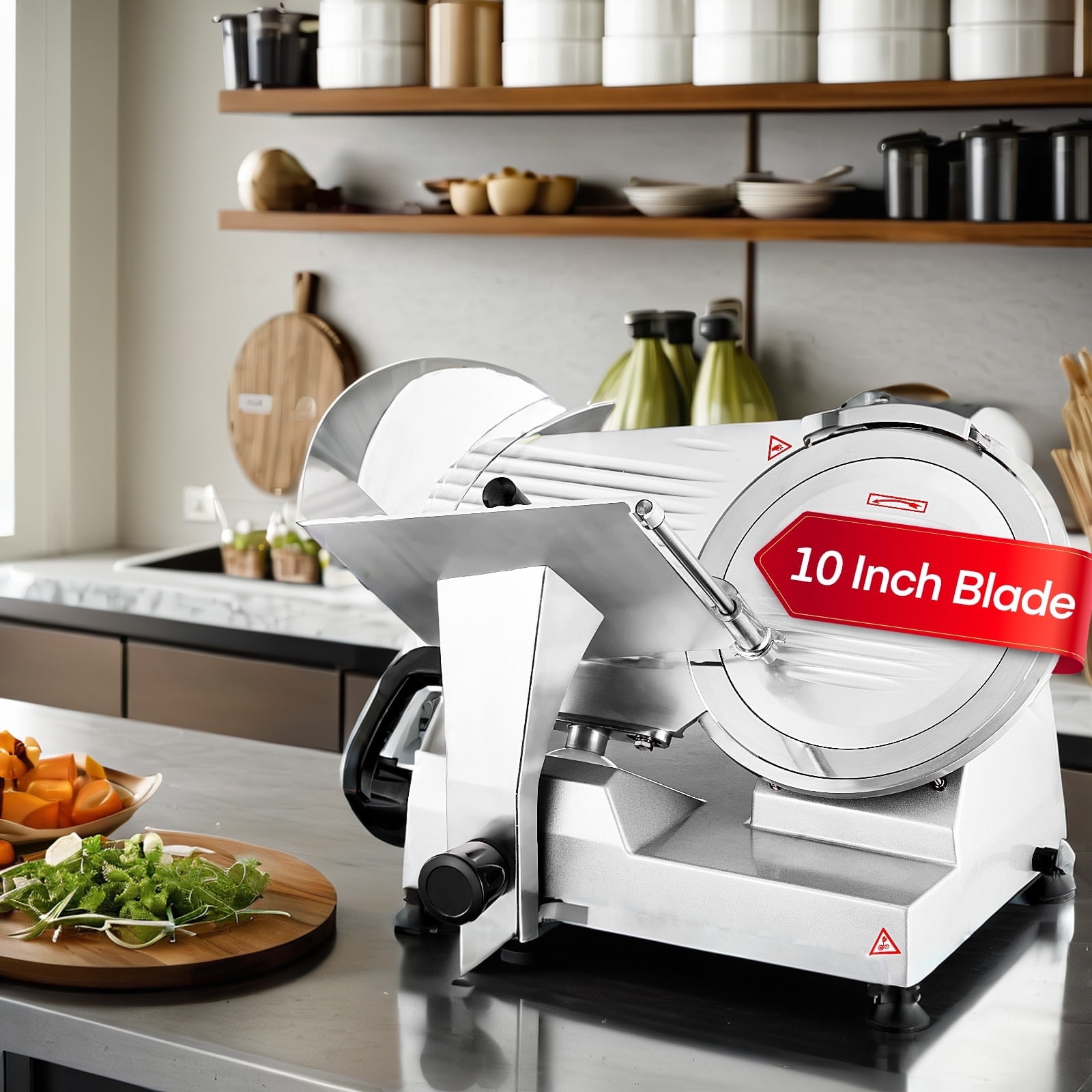 10 inch Commercial Meat Slicer, Electric Food Deli Slicer,240W Premium ...