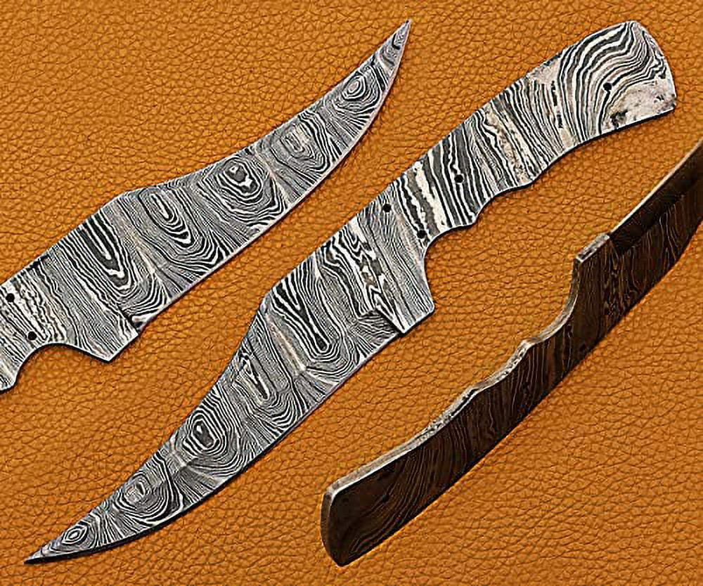 10.5 inches Kukri Point Blade Skinning Knife, Hand Forged Twist Pattern ...