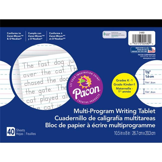 10.5 x 8.625 in. Dnealian Multi-Program Handwriting Paper, Grade K - 12 ...