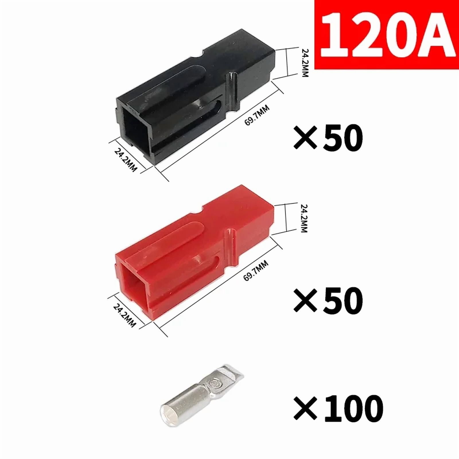 10/50/100 Pcs Anderson-style single-pole 75A/120A/180A plugs 600V DC ...