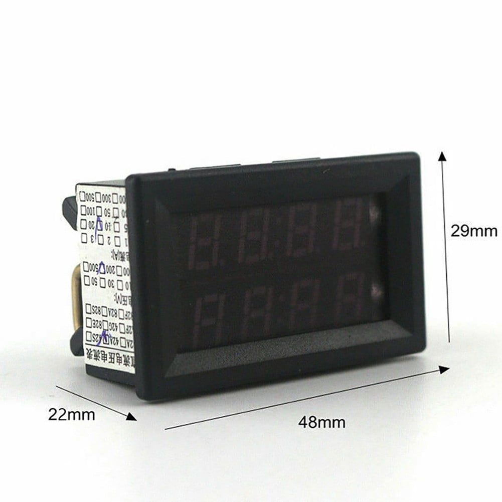 10/50/100A Voltmeter Ammeter Led Dual Digital Volt Amp Meter Test ...