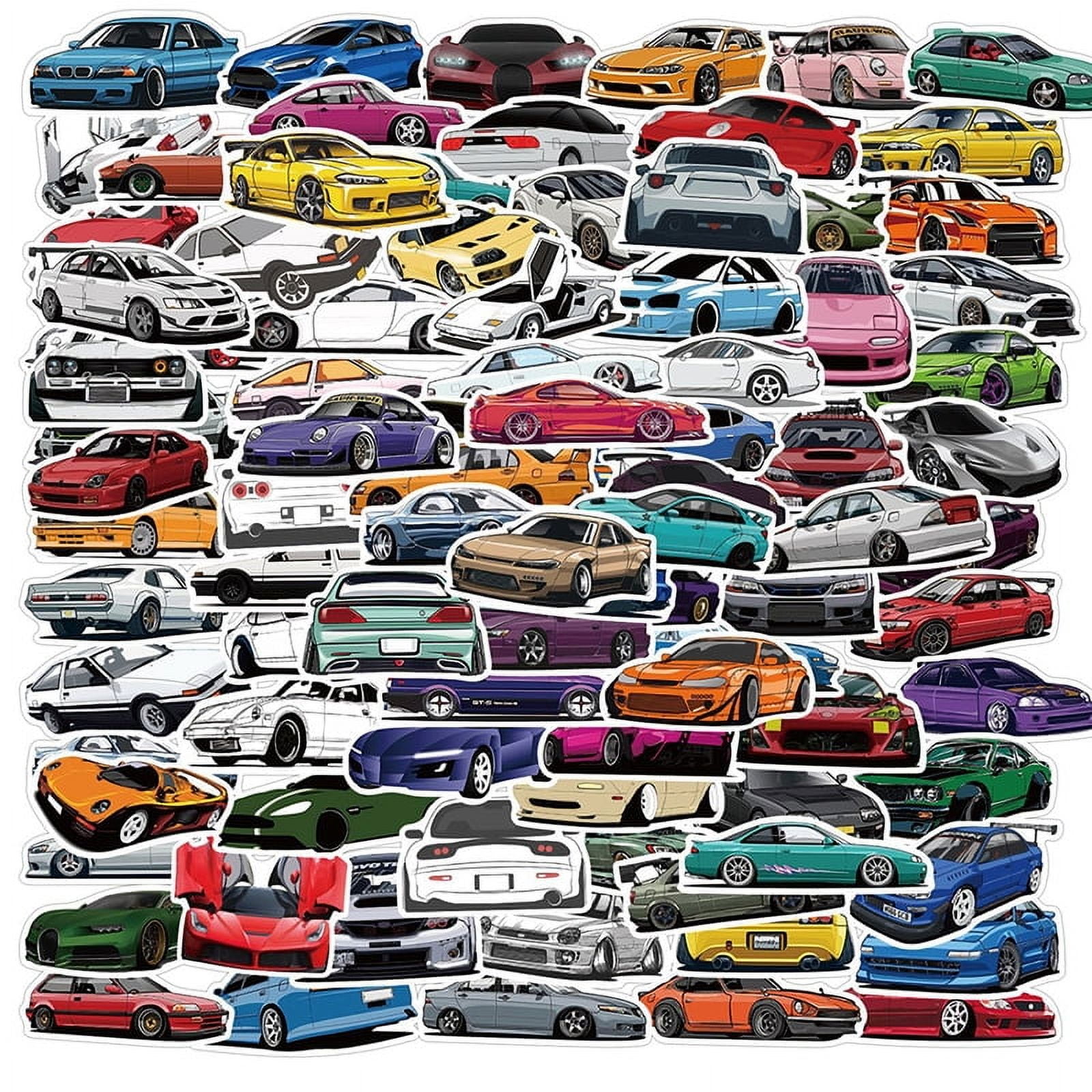 10/50/100PCS Retrofit Racing JDM Stickers Car Motorcycle Laptop Guitar ...