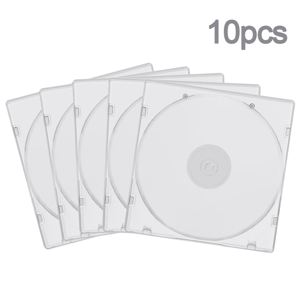 10/50/100Pcs 0.2in Thickness Slim Single Clear PP Poly CD Case Blank Disc Replacement Cover ...