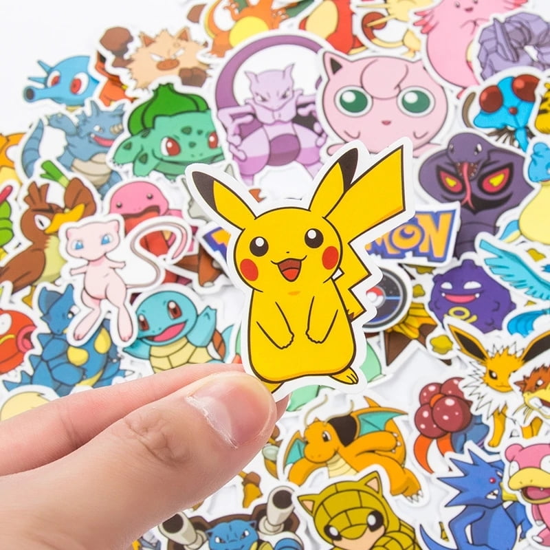 10/50/100Pcs Kawaii Pikachu Pokemon Stickers Motorcycle Phone Car ...